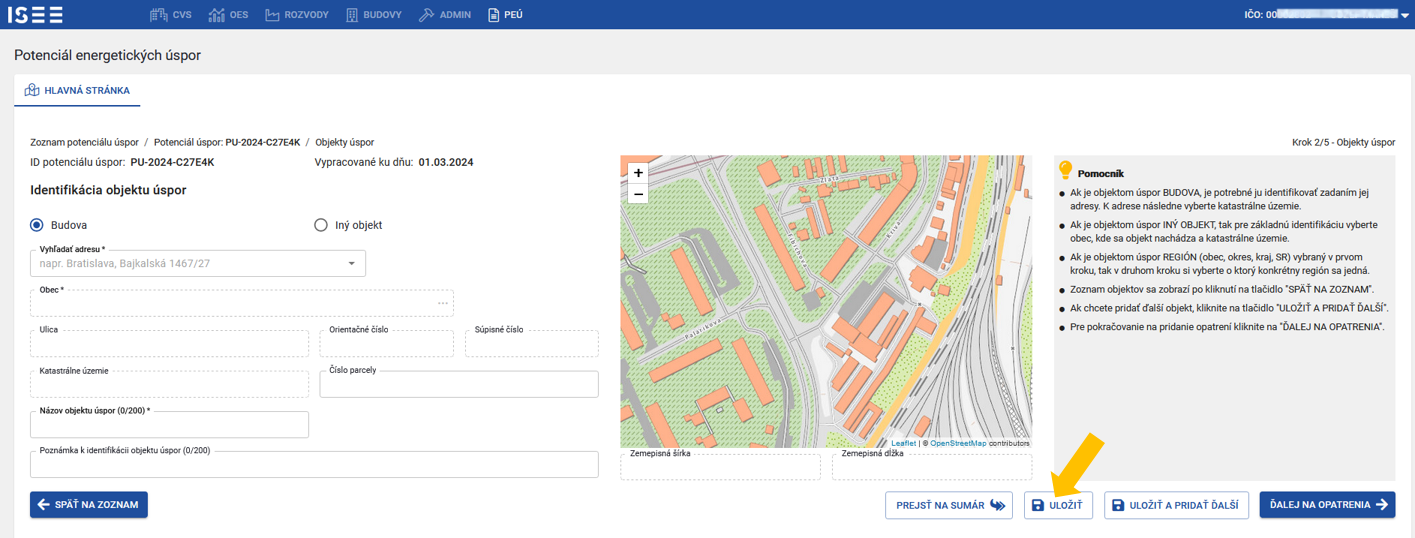 Potenciál energetických úspor - SIEA